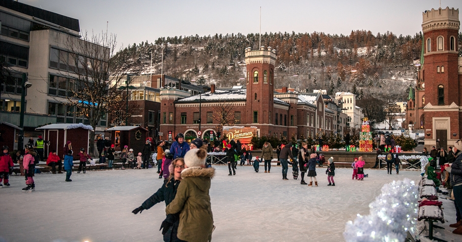 Skøytebane Bragernes torg - Skøyter in Drammen, Drammen - Drammen
